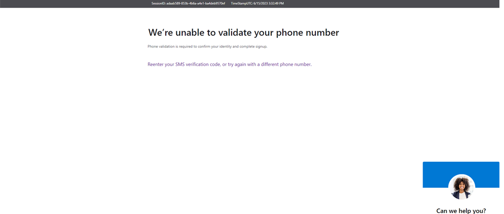 Azure Phone Verification Won't Work - Microsoft Q&A