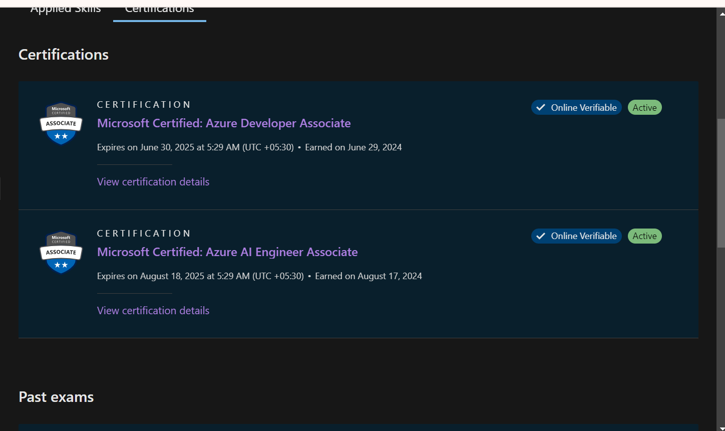 Unable to see Certificate in Profile AZ- 305 Designing Microsoft Azure ...