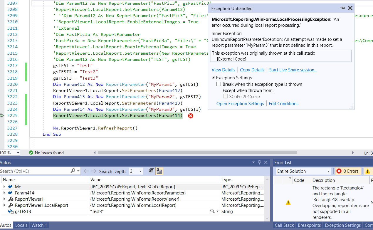 One Or More Parameters Were Not Specified For The Subreport ‘subreprt