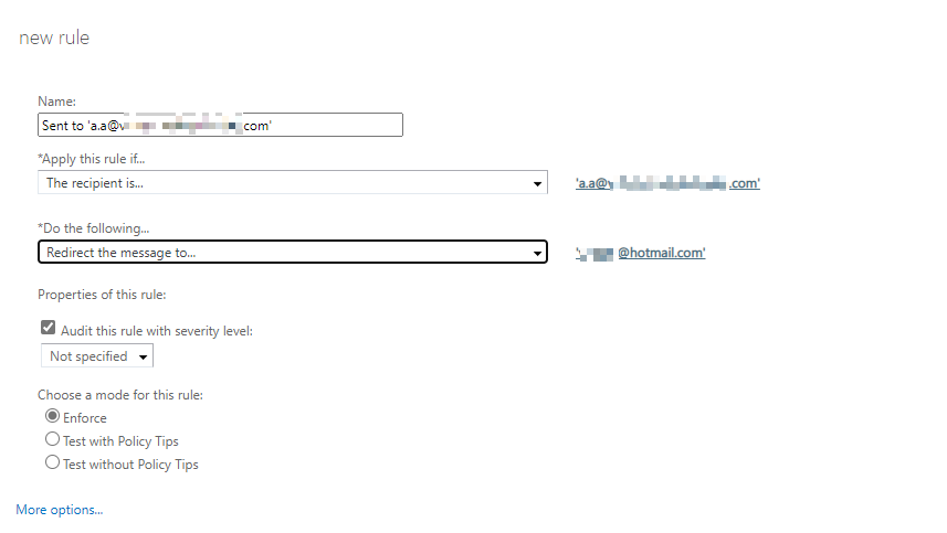 Office 365 Mail Flow 'Redirect Message to' to external mail contacts ...