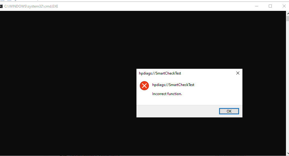 hpdiags: // SmartCheckTest Incorrect function what does this mean ...