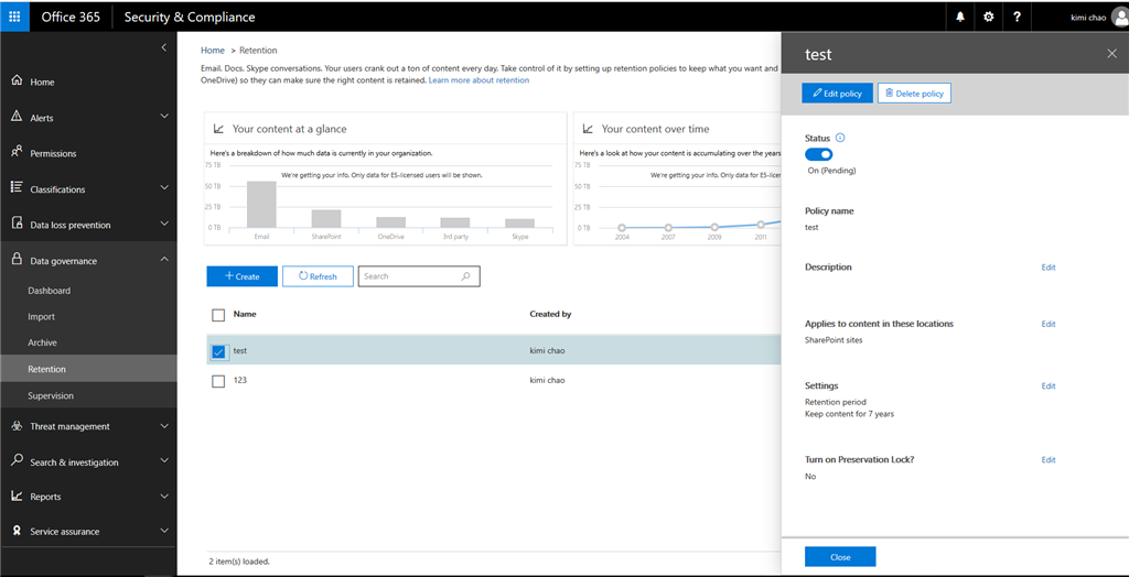 Preservation Hold library - Microsoft Q&A