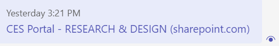 Why does it say "RESEARCH & DESIGN" in my SharePoint site's link ...