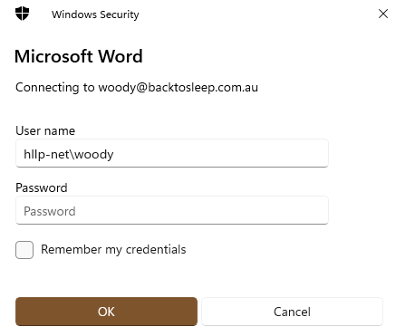 How do i stop windows security pop up asking for password on an old ...