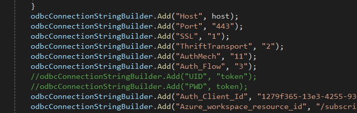 An Error Occurred When Using Odbc And Managed Identity To Link Azure Databricks In The Net Core