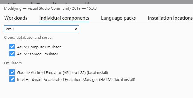 Vs 2019 Android Emulator Component Is Missing Or Incomplete 8234