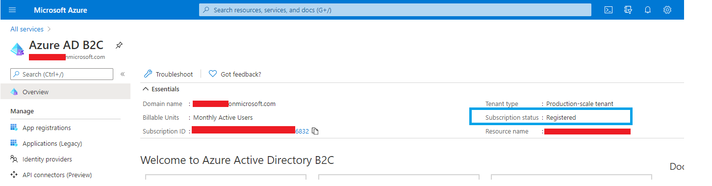 No eligible B2C Tenants found - Microsoft Q&A