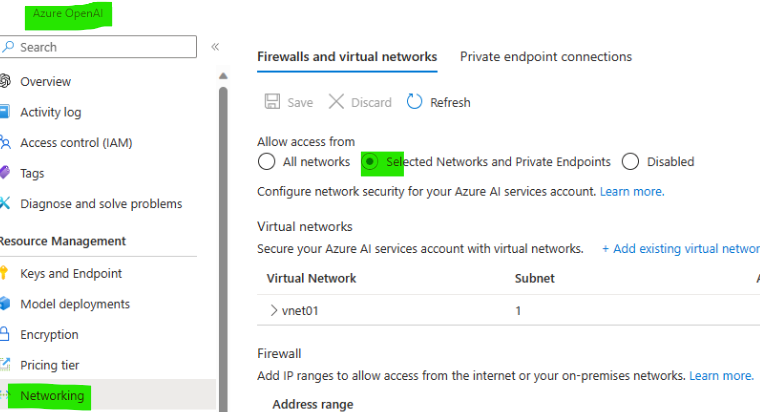Help with - Securely use Azure OpenAI On Your Data - Microsoft Q&A