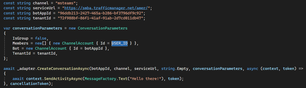 Proactive Bot Messaging Using AAD ID - Microsoft Q&A