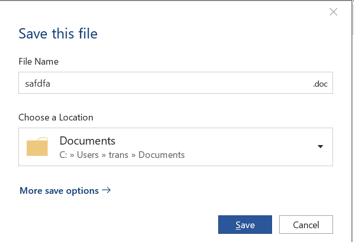 Save and save as dialog box has changed - Microsoft Q&A