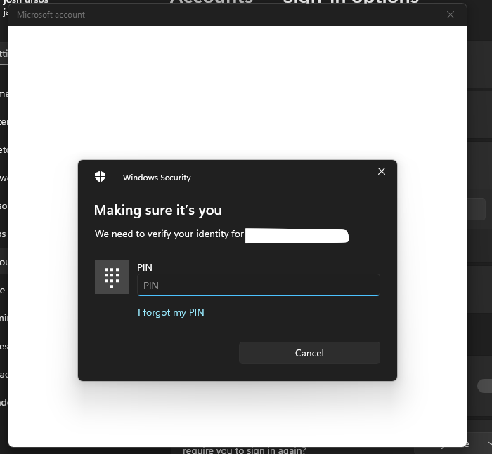 How To Reset Windows Hello Pin If I Am Stuck In A Loop Due To No Reset Pin Button Microsoft Qanda
