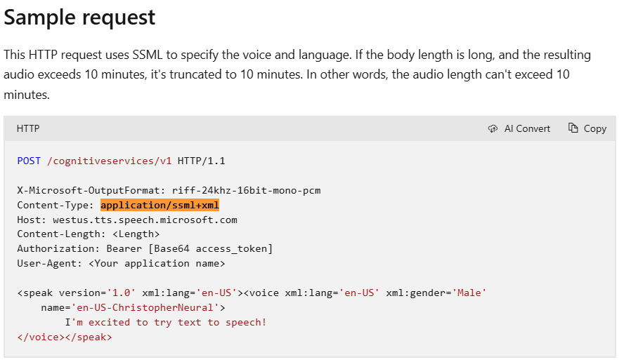 Azure API JSON request getting 415 error - Microsoft Q&A