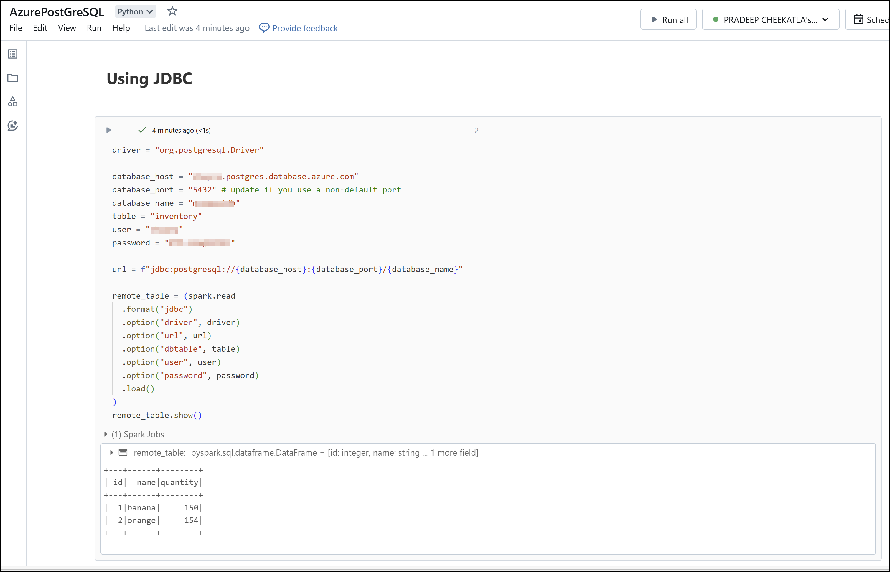 How To Run Stored Procedure In Azure Database For Postgresql Using Azure Databricks Notebook 4740