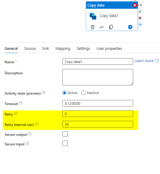 Timeout issue with copy activity on a pipeline - Microsoft Q&A