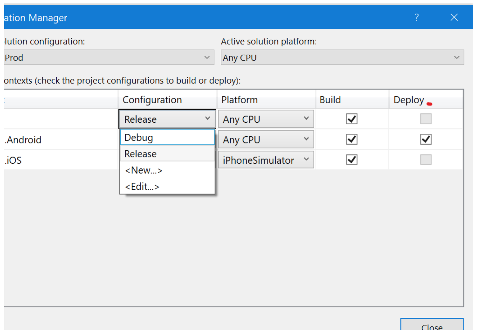 Visual studio 2019 not showing build configuration for shared project ... Visual studio 2019 not showing build configuration for shared project ...