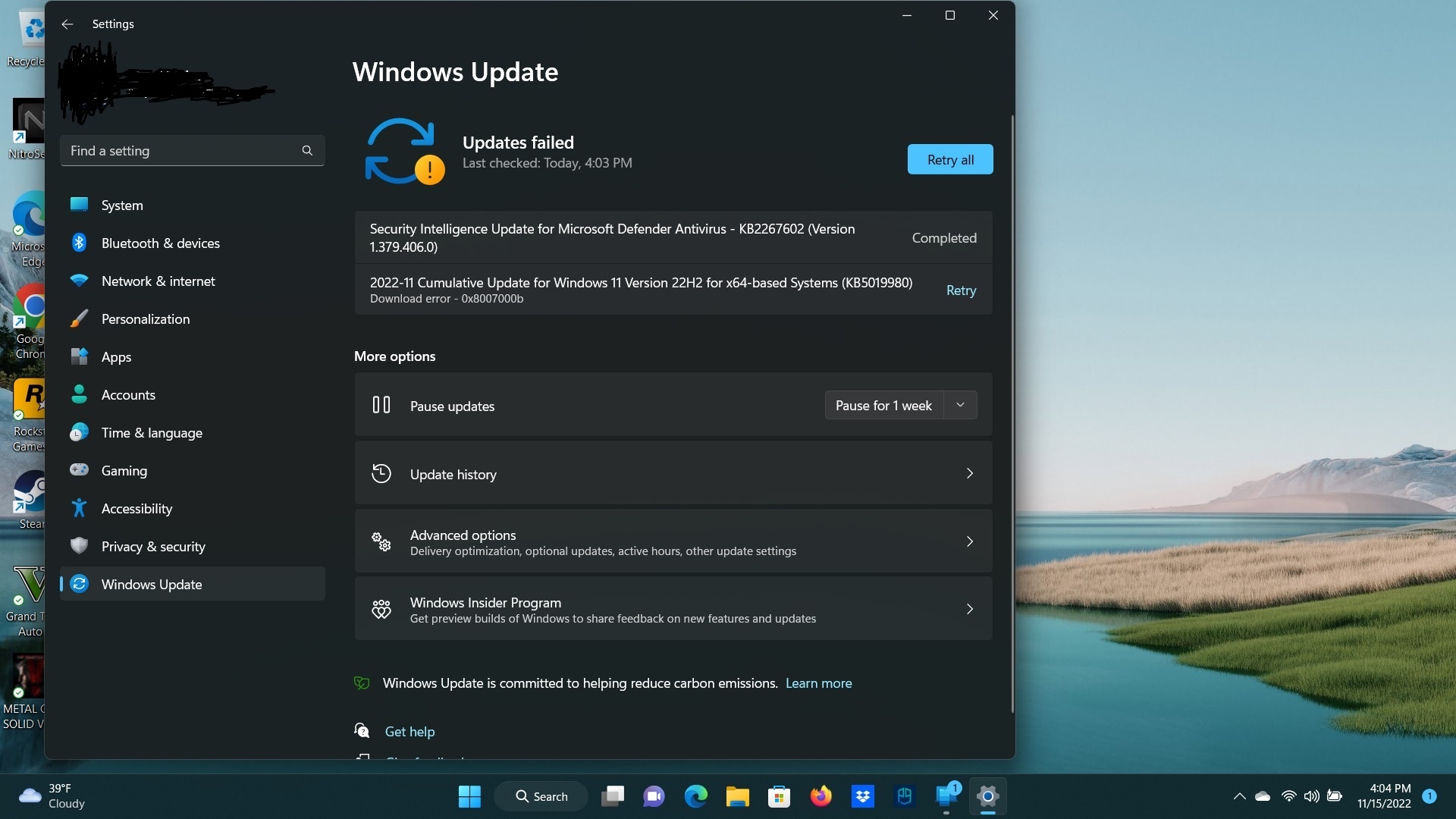 HOW DO I FIX THIS WINDOWS UPDATE ERROR? - Microsoft Q&A