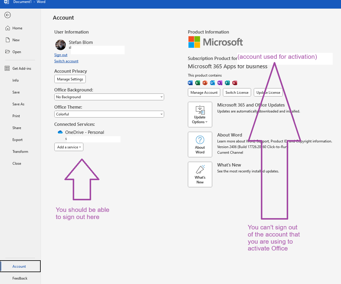 How to access and use MS 365 Personal with Local Account - Microsoft Q&A