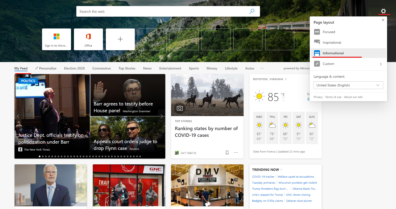 how to turn on msn news feed - Microsoft Q&A