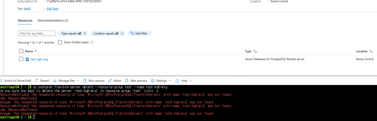 Azure Postgres SQL Dropping state - Microsoft Q&A