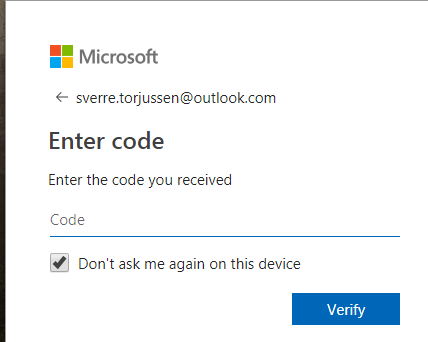 Problem signing in outlook.com a/c aka hotmail - asking for code ...