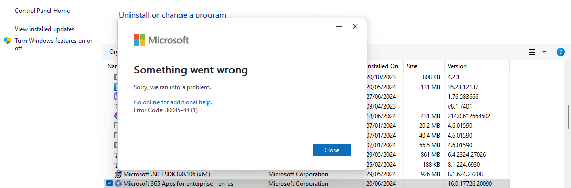 Office\16\AppVisSubsystems64.dll is either not designed to run on Windows or it contains and ...