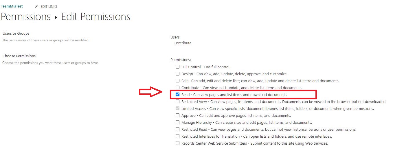 SPO Modern Team Site: Change Members from Edit to Contribute (edit files and items, but not ...