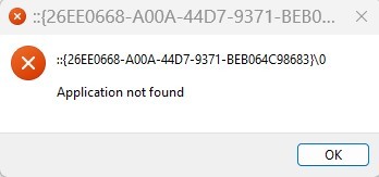 Windows Explorer: "Application Not Found" Error - Microsoft Q&A