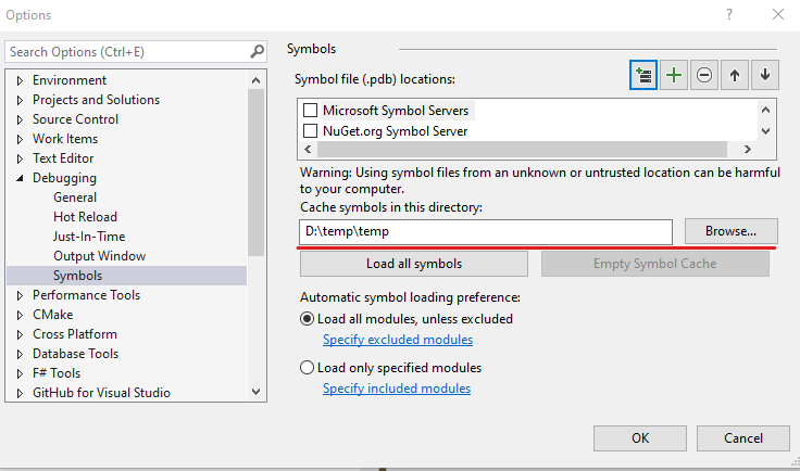Offline Debug Symbols - Microsoft Q&A Offline Debug Symbols - Microsoft Q&A