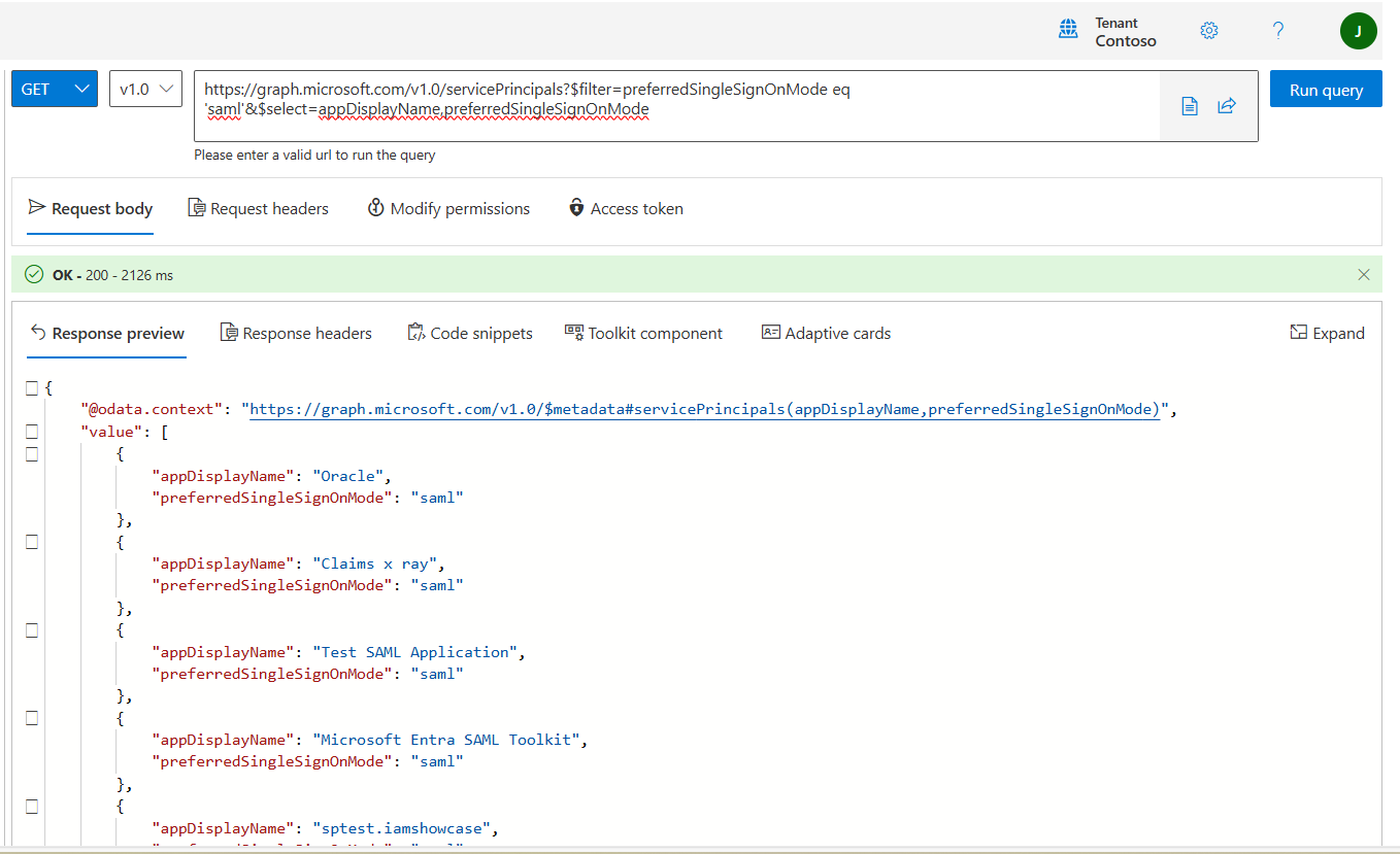 Generate a report via powershell command for the full list of enterprise applications in ...