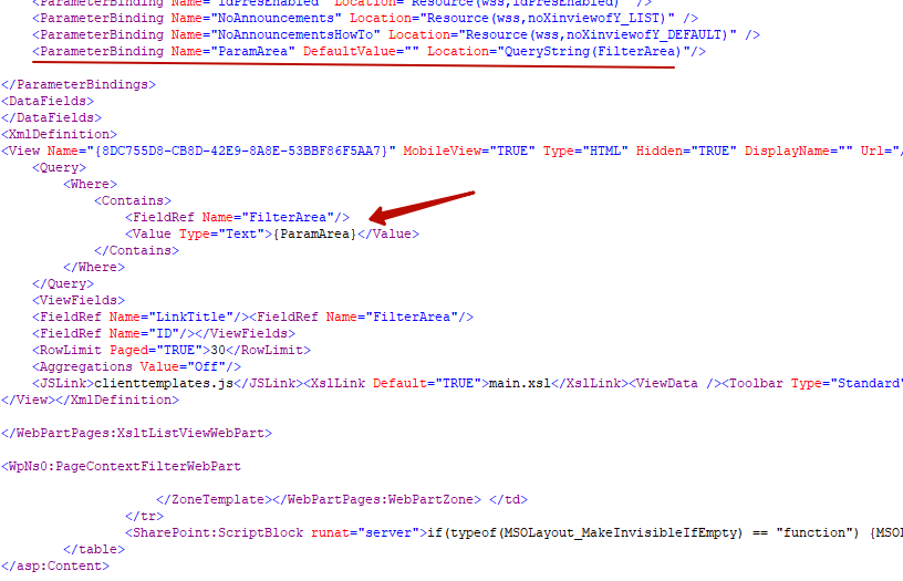 Sharepoint : List Filter parameter > Sharepoint : List Filter parameter >