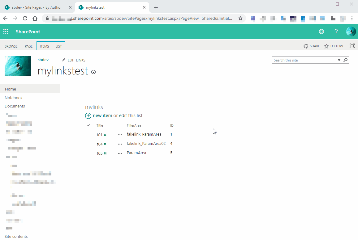 Sharepoint : List Filter parameter > Sharepoint : List Filter parameter >