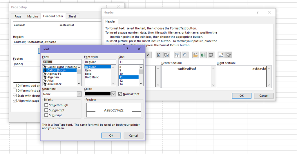 Excel _ How I can insert a horizontal line in the header and footer ...