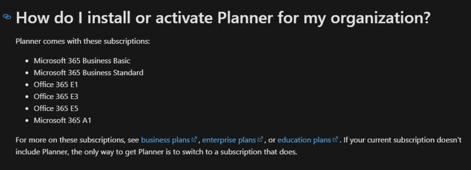 Cannot Access MS Planner - Microsoft Q&A