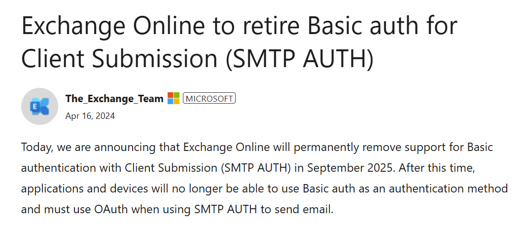 SMTP server authentication Error - Microsoft Q&A