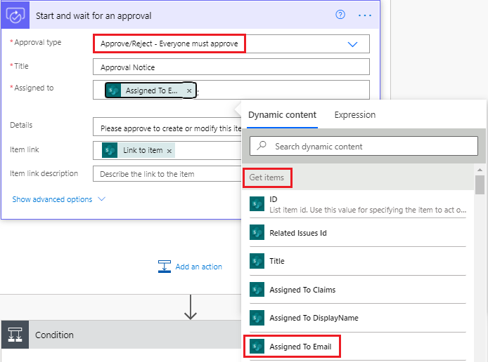 Approval Flow to people in "Assigned to" on a Work Progress Tracker list from sharepoint ...