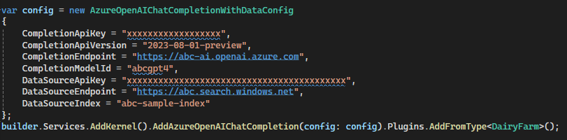 AddAzureOpenAIChatCompletion() method not invoking Kernel Functions ...
