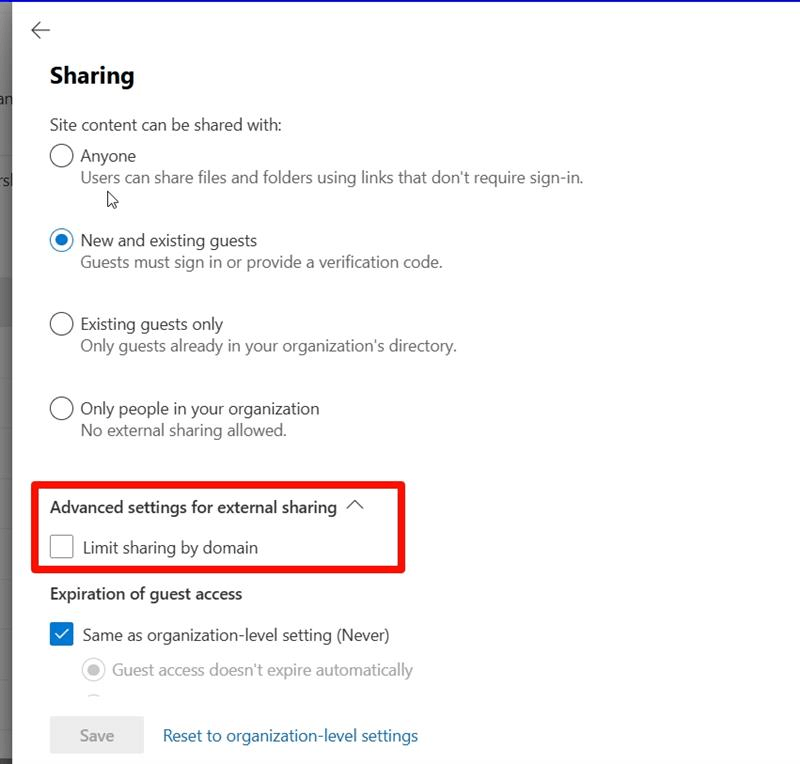 Error sharing file with external users: Your organization's policies don't allow you to share ...
