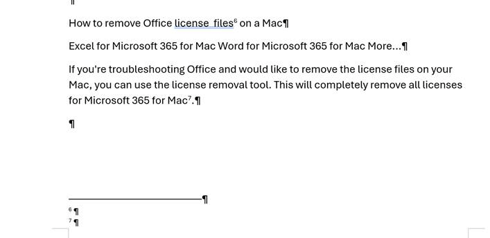 footnotes reference style starts each page with number (2) then number ...