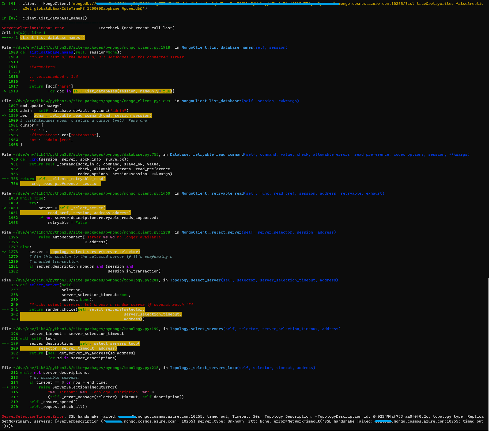 SSL handshake failed while connecting to cosmos DB for MongoDB using ... SSL handshake failed while connecting to cosmos DB for MongoDB using ...