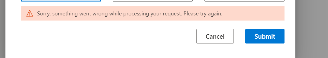 Getting "something went wrong" when changing the legal name in ...