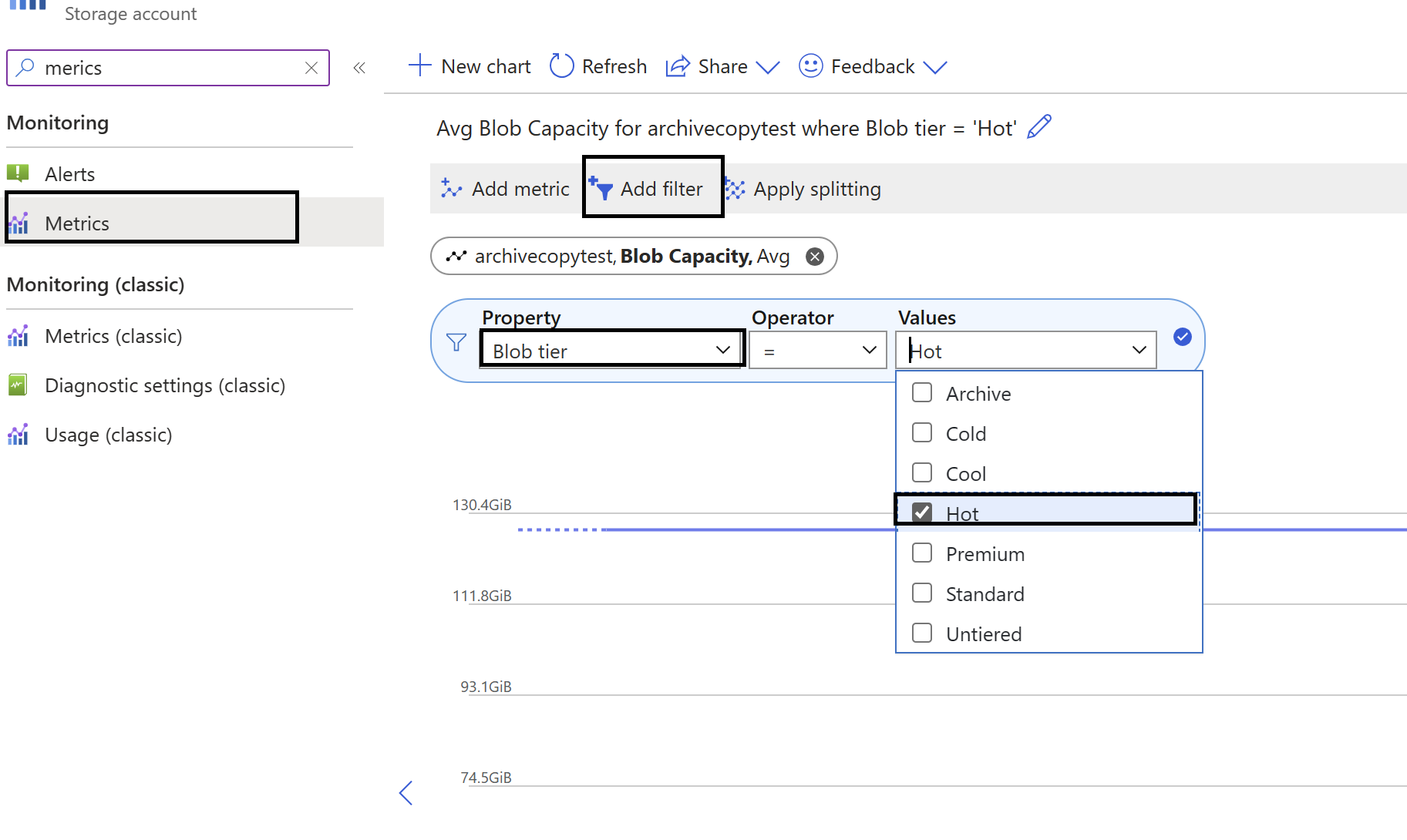 Azure Storage Account Data Stored by Access Tier and Replication ...