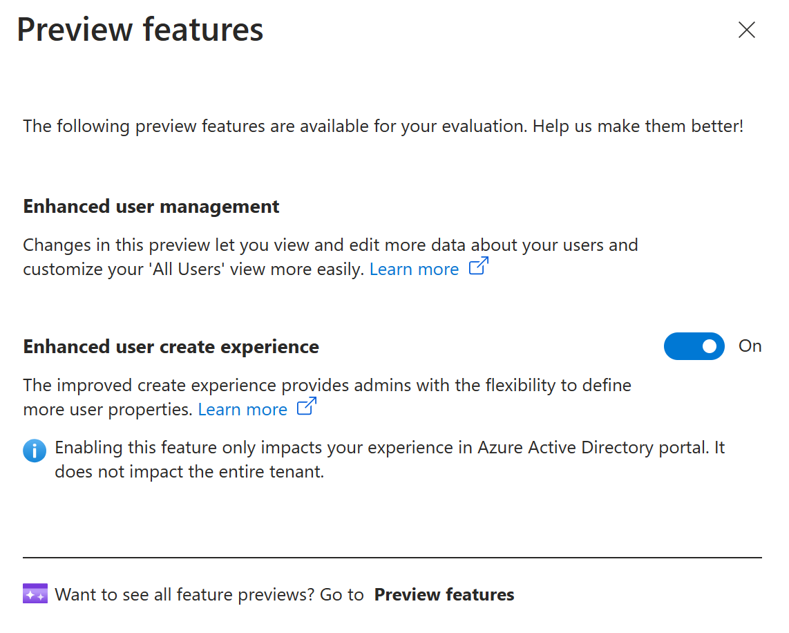Enhanced user management feature not turn on. unable to create custom ... Enhanced user management feature not turn on. unable to create custom ...
