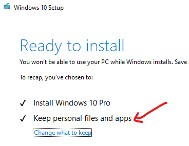I want to carry out an In-place Upgrade with Windows 10 But ...