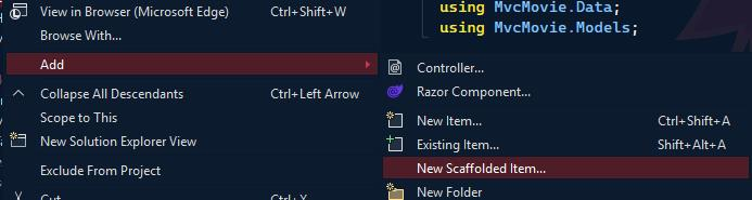 Unable to Add Scaffolded Items with Visual Studio when Developing an ASP.NET Project - Microsoft Q&A