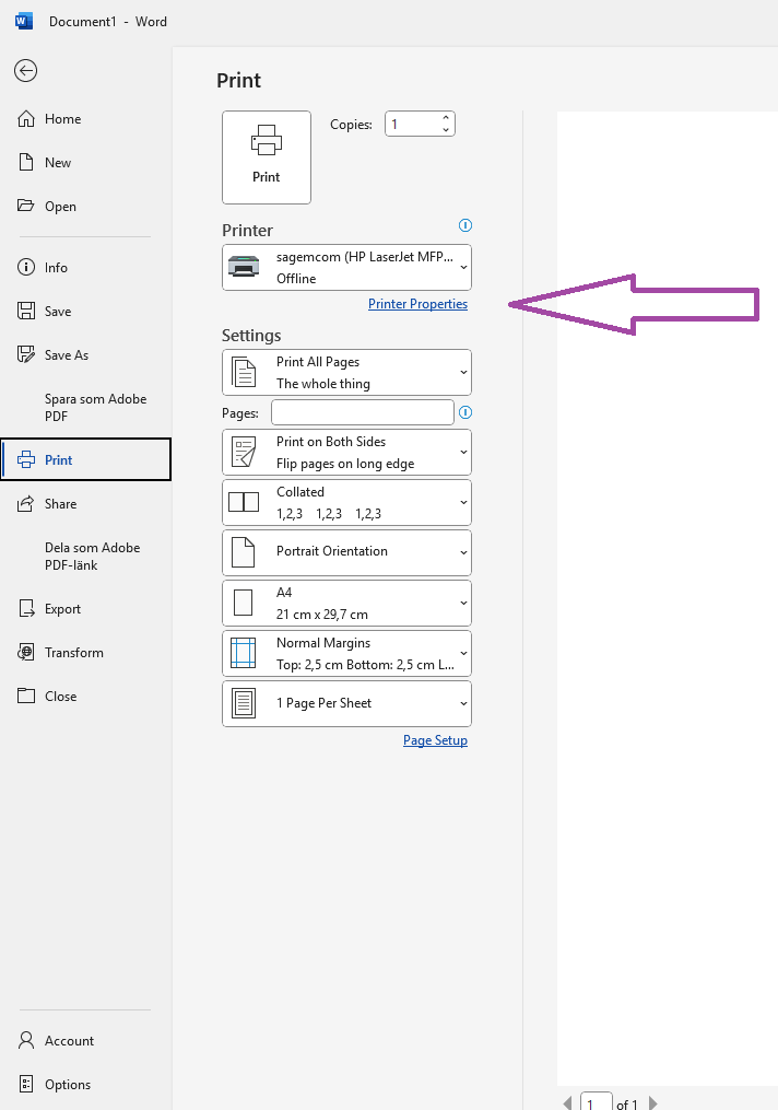 How do I restore Print screen zoom control to 100% and keep it there ...