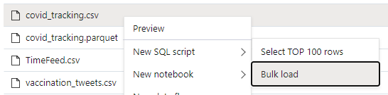Azure Synapse Create External Table Option For Csv File Missing 4170