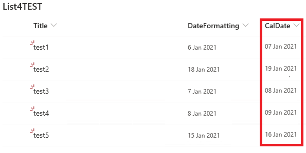 getDate in JSON for Column Formatting is returning wrong date ... getDate in JSON for Column Formatting is returning wrong date ...