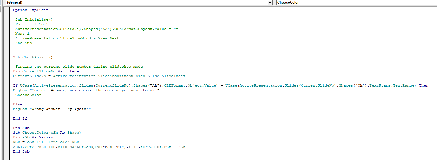 Help a newby invoke sub routines - Microsoft Q&A