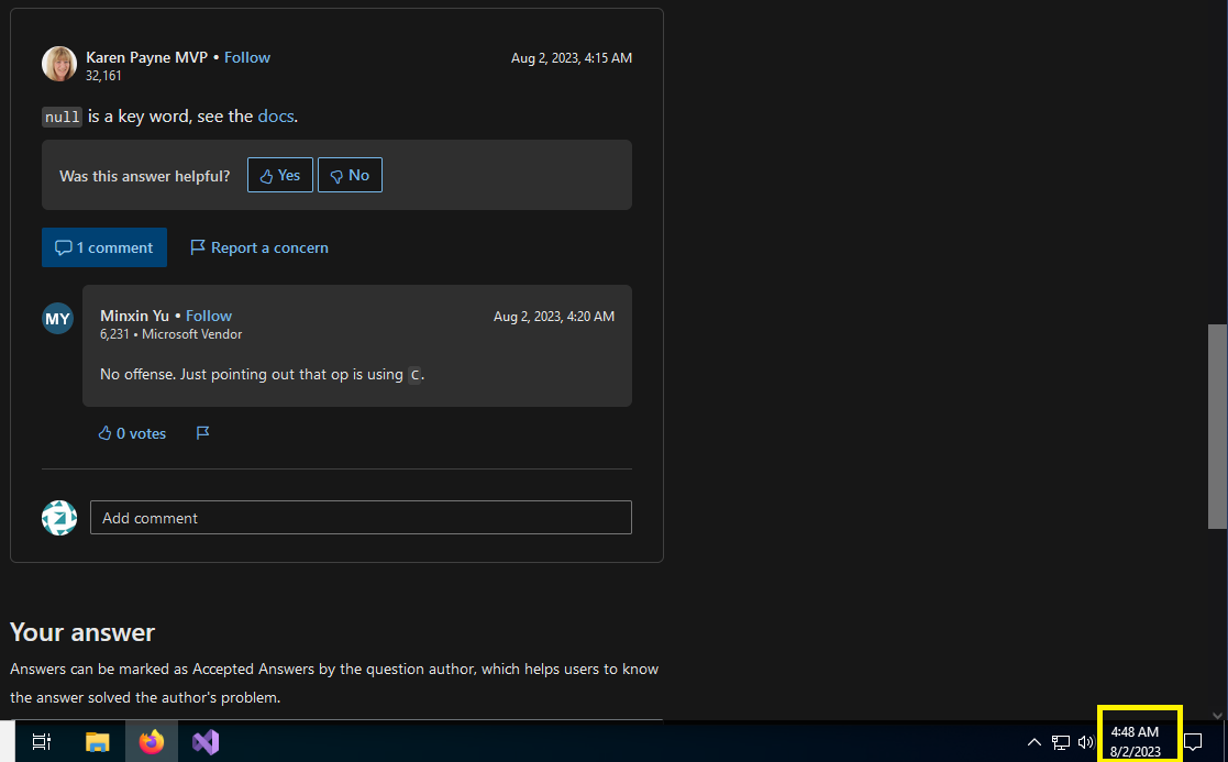 What happened to the Answer that I posted? - Microsoft Q&A