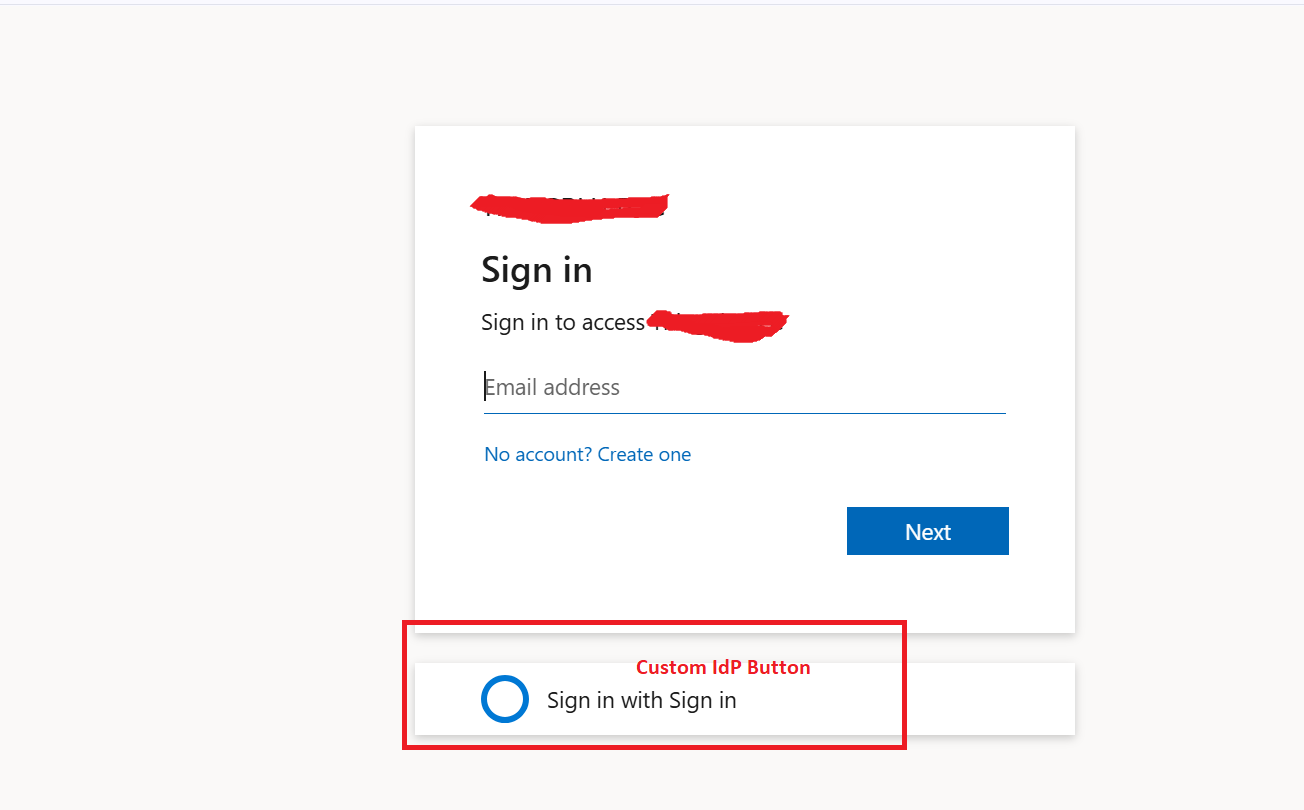 External ID login page not showing identity providers button to singin ...
